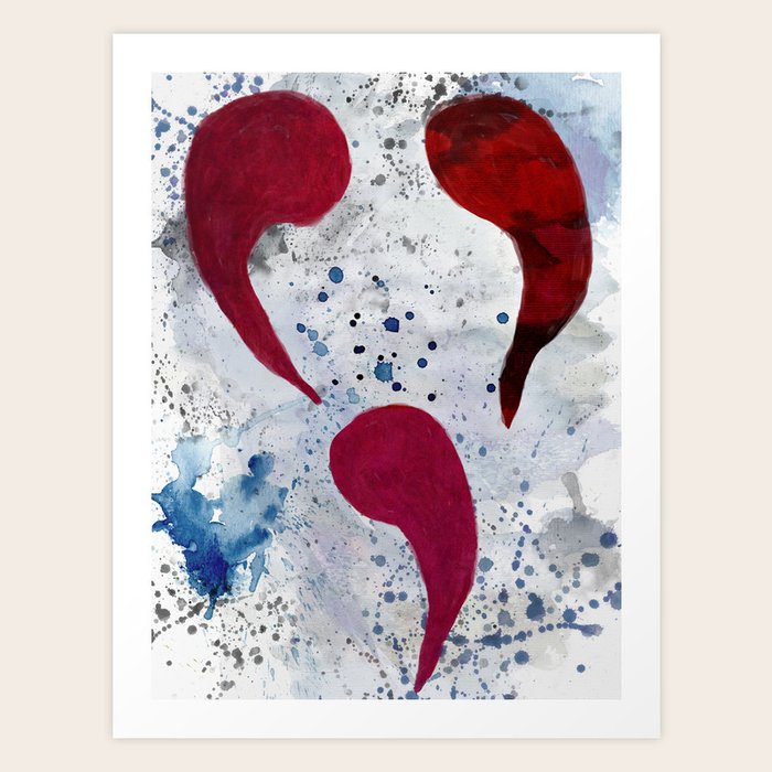 Triple Comma Club Painting Art Print by USTshirts | Society6